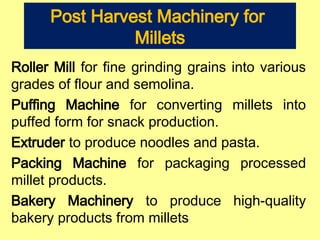 Millet Processing and Export Potential in Chattisgarh-Ensuring Food ...