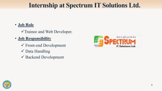 Internship Presentation on Web App Development | PPTX