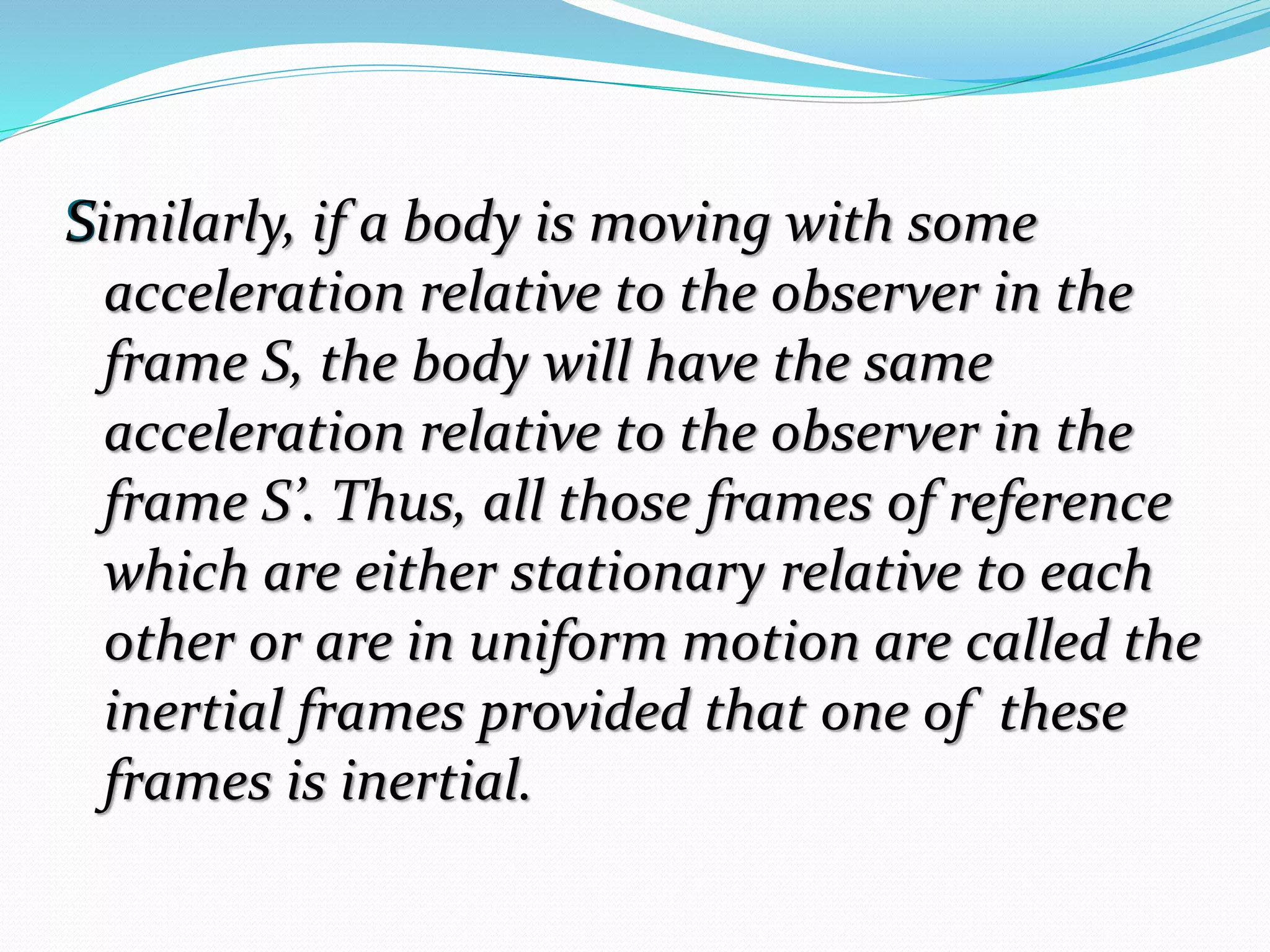 FRAMES OF REFERENCE BSC I 2018 | PPTX | Physics | Science