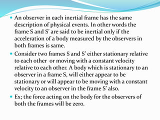FRAMES OF REFERENCE BSC I 2018 | PPTX
