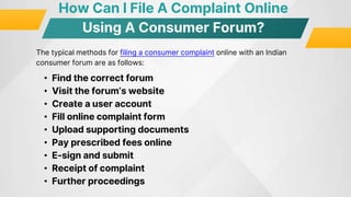 How To Raise Complaints In Consumer Forums? | PPTX