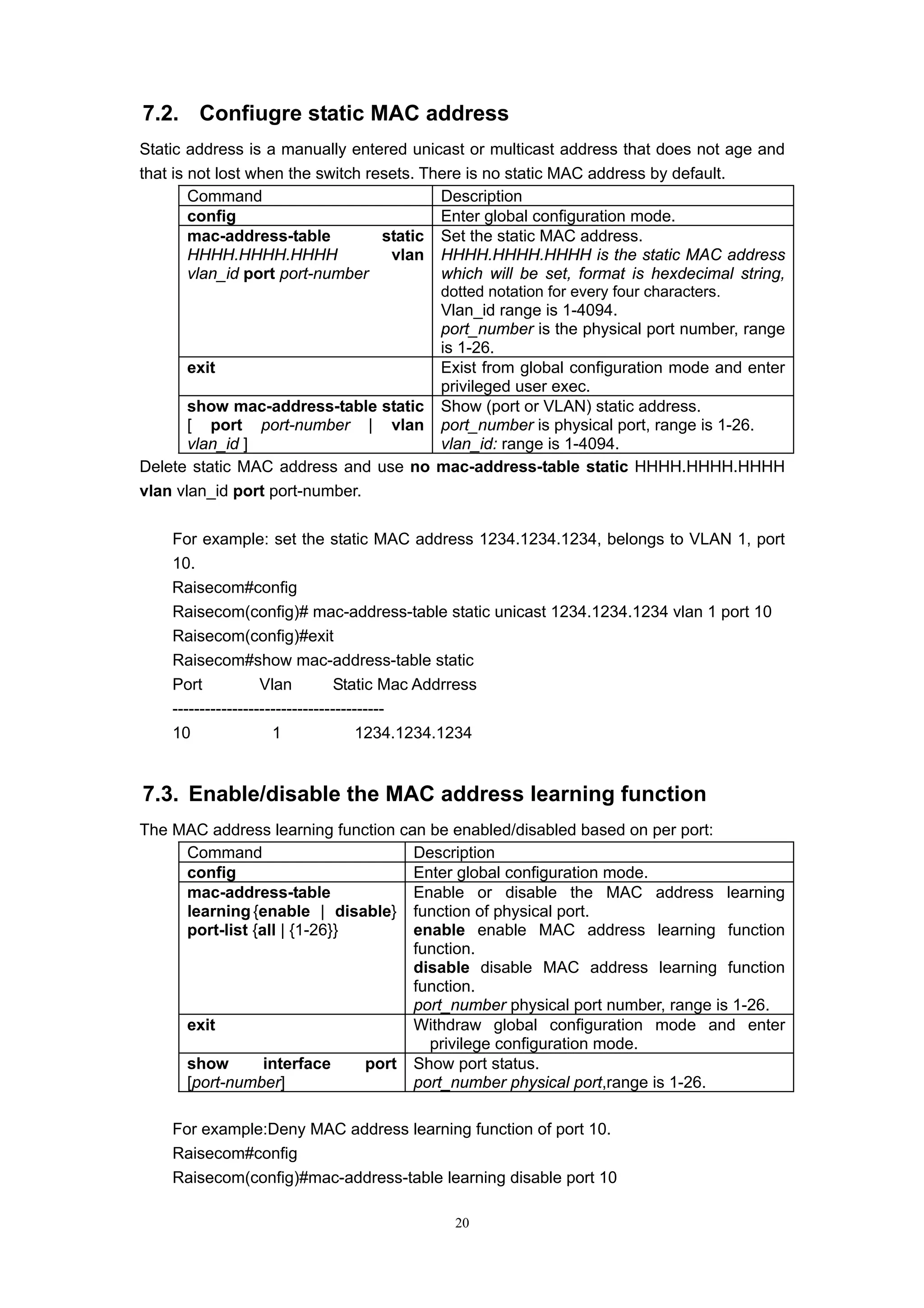 Raisecom Switch Software Configuration Guide.pdf