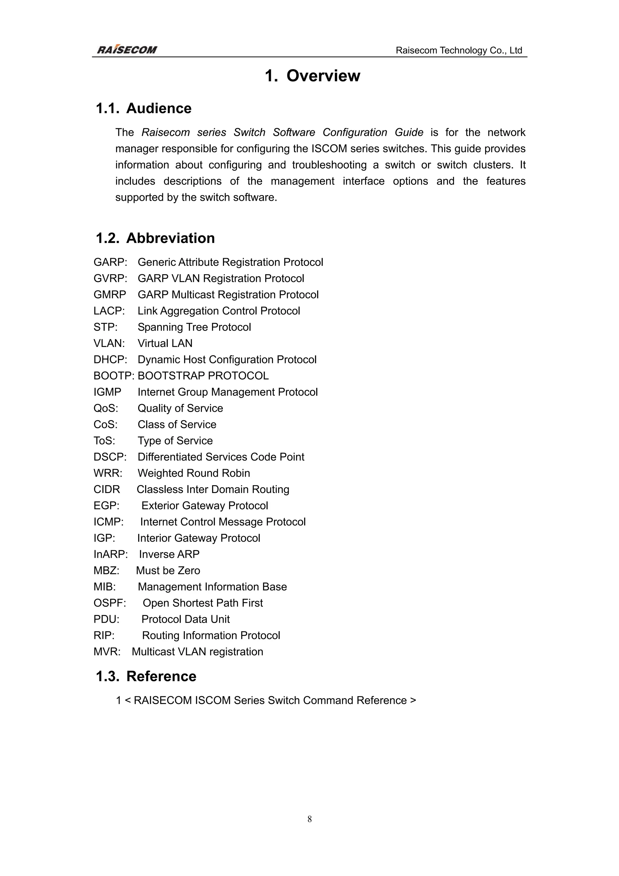 Raisecom Switch Software Configuration Guide.pdf