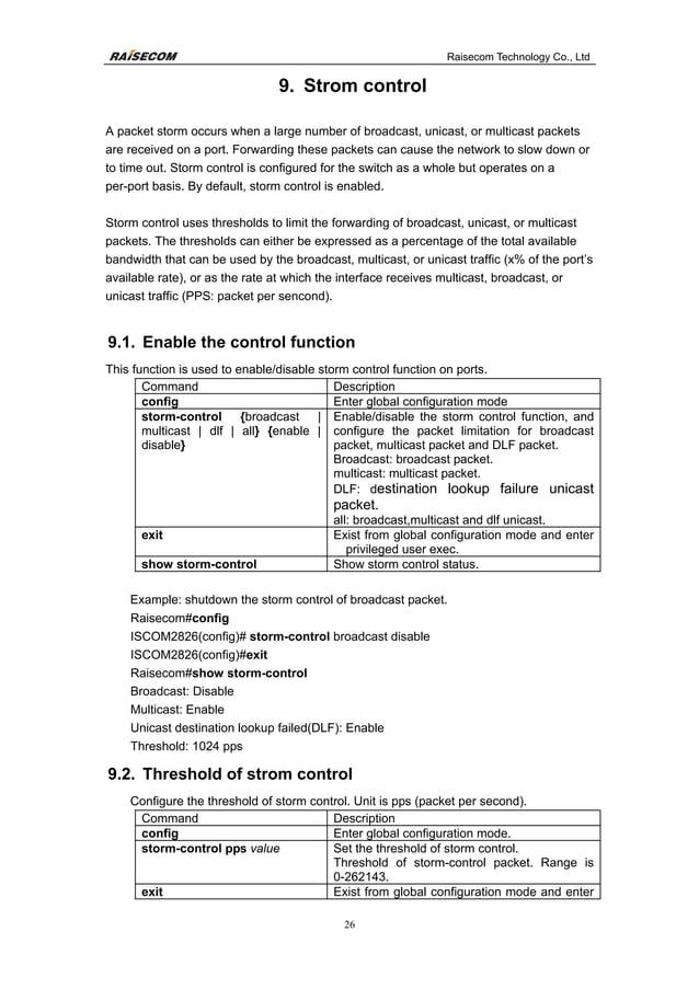Raisecom Switch Software Configuration Guide.pdf
