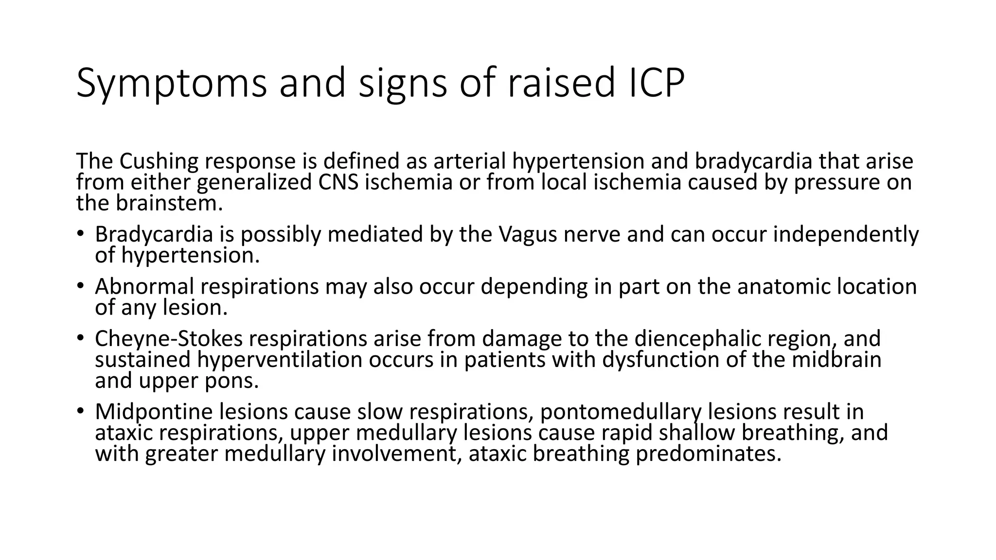 Raised intracranial pressure | PPTX