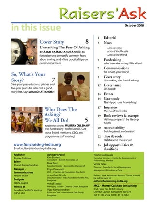Raisers' Ask - South Asia's Fundraising Magazine | PDF