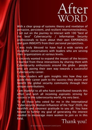 Raise The Cybersecurity Curtain! Be The Voice! | PDF