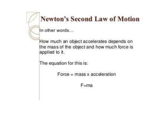 NEWTON SECOND LAW | PPT