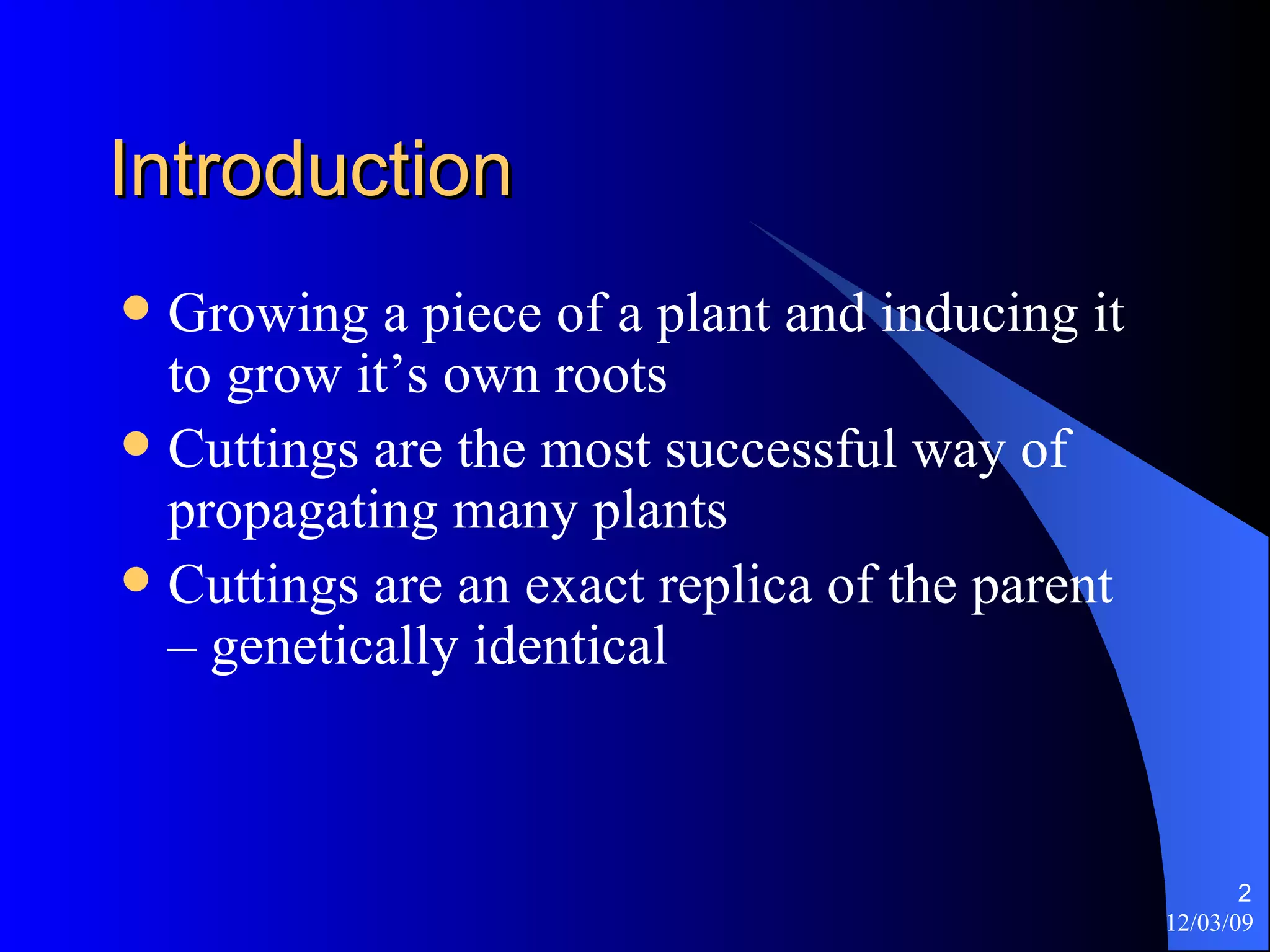 Raising New Plants Through Cuttings 2002 | PPT