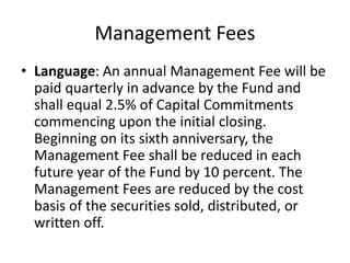 Terms of a GP/LP Fund Structure | PPTX