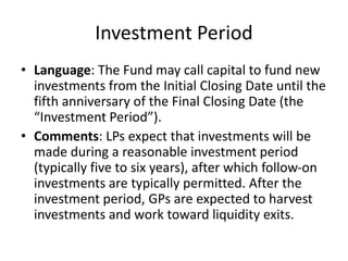 Terms of a GP/LP Fund Structure | PPTX