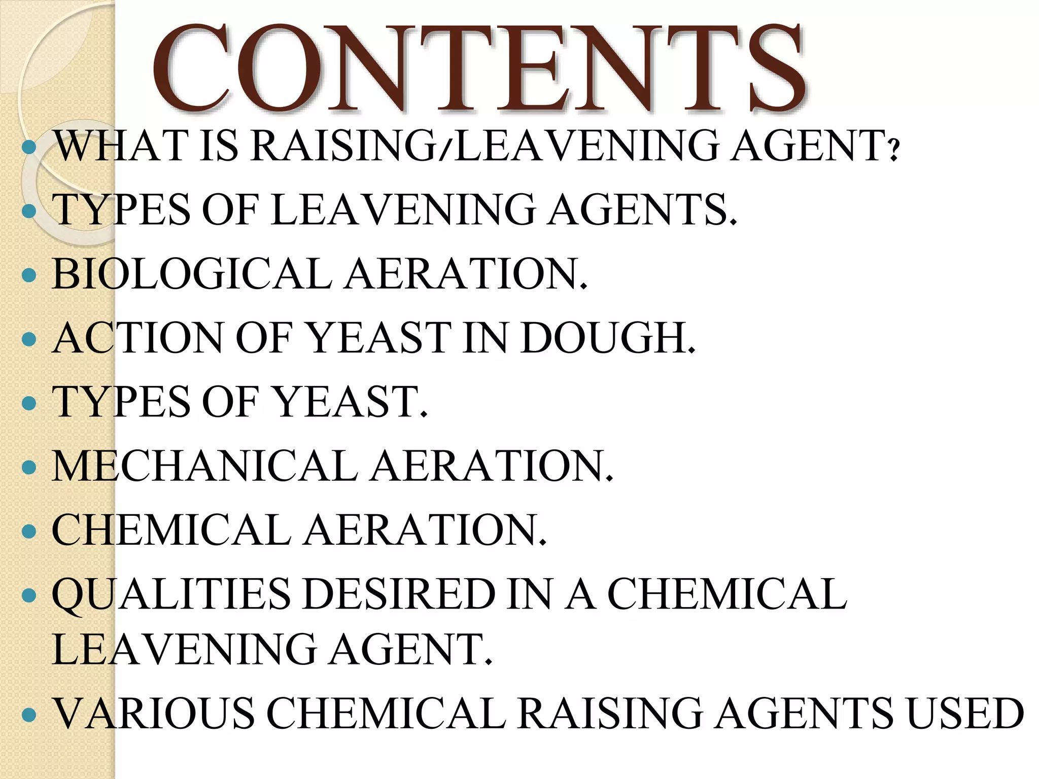 Raising agents | PPTX