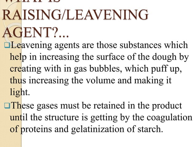 Raising agents | PPTX