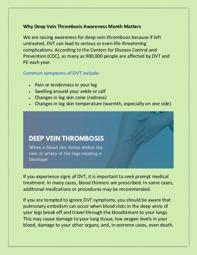 Raising awareness of dvt and vein disease | PDF