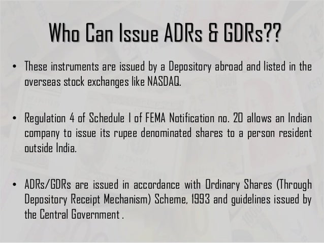 Raising equity capital through ADR & GDR