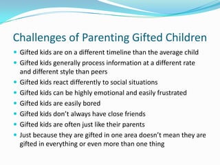 Raising Gifted Children | PPTX