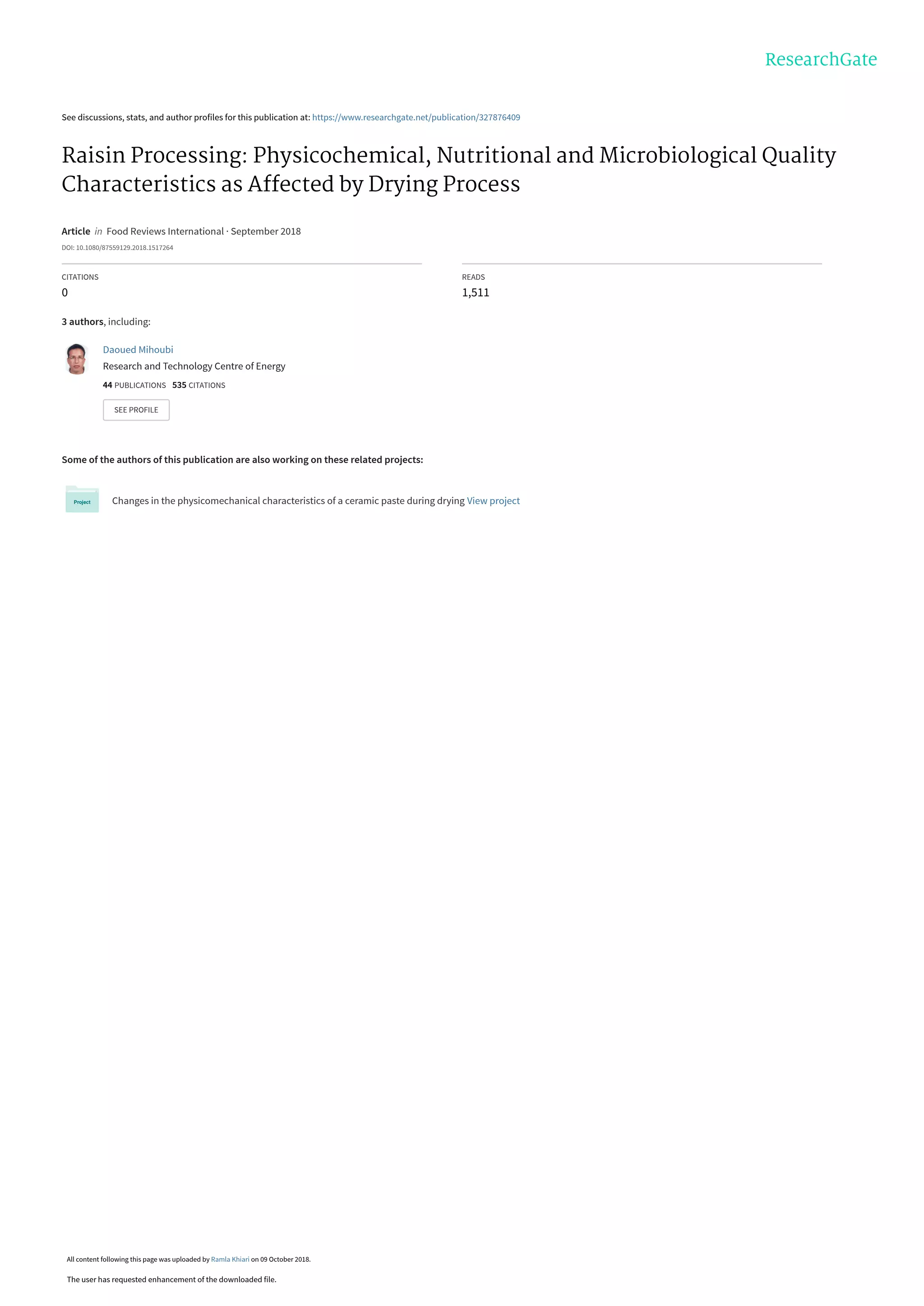 Raisin processing ...