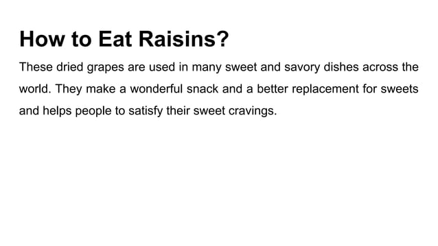 Raisins | PDF