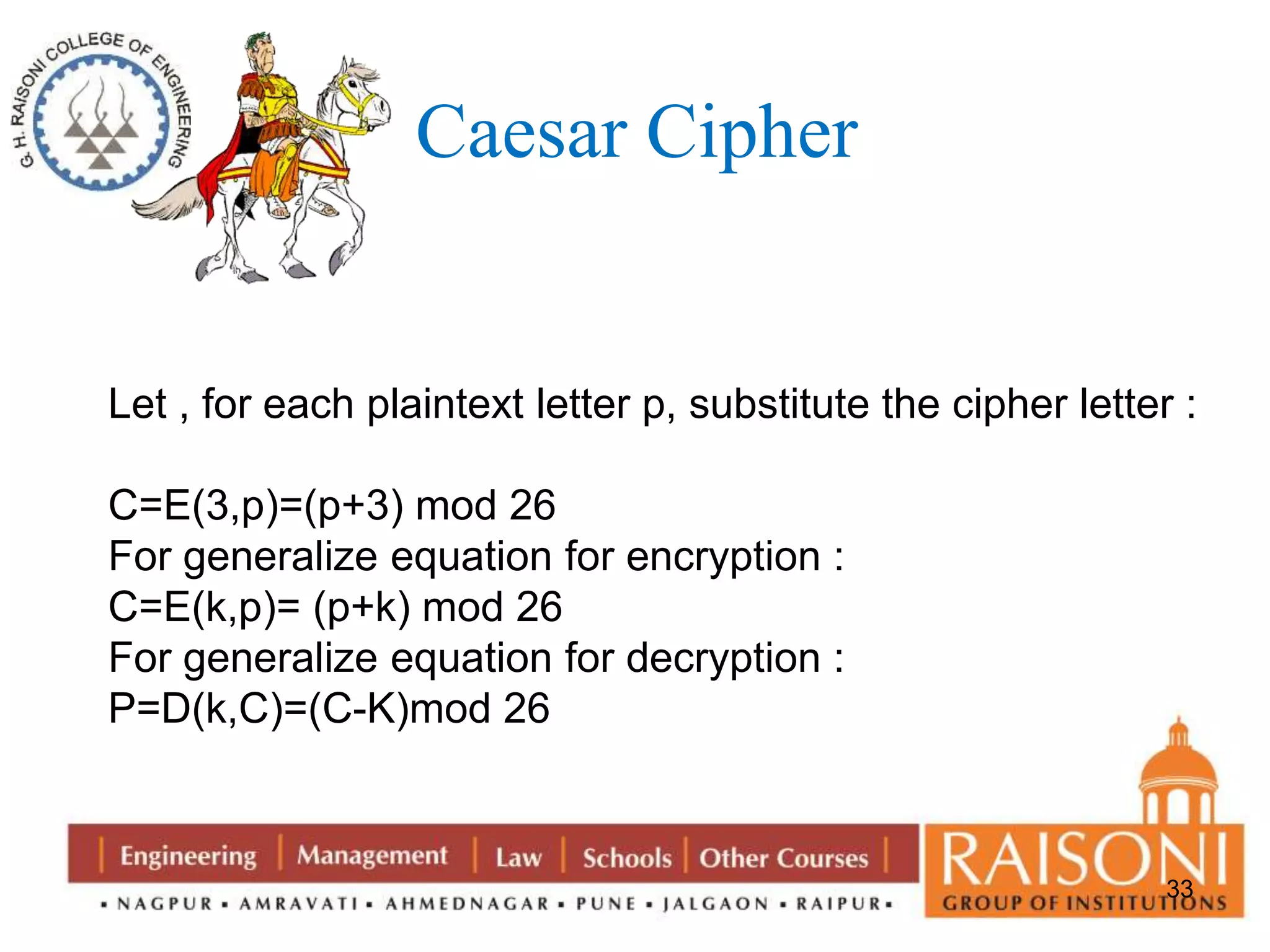 Cryptography and Encryptions,Network Security,Caesar Cipher | PPTX