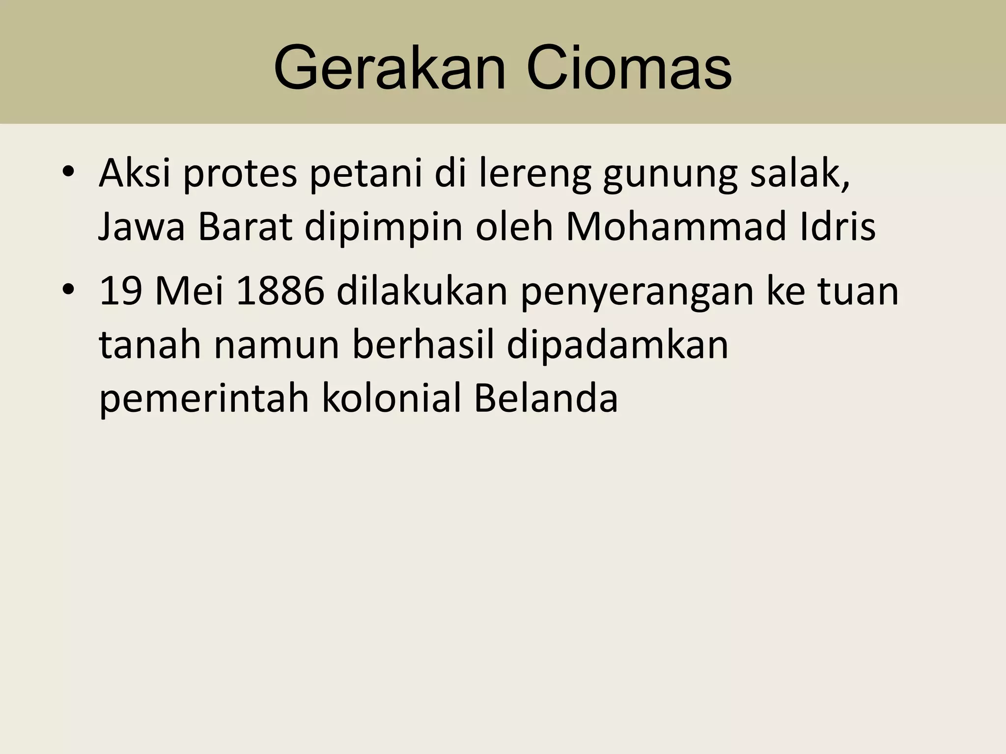 PPT Tanah Partikelir Ciomas | PPTX