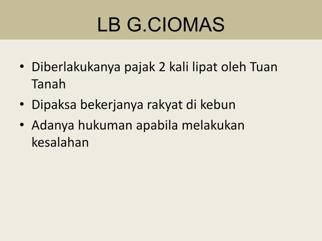 PPT Tanah Partikelir Ciomas | PPT