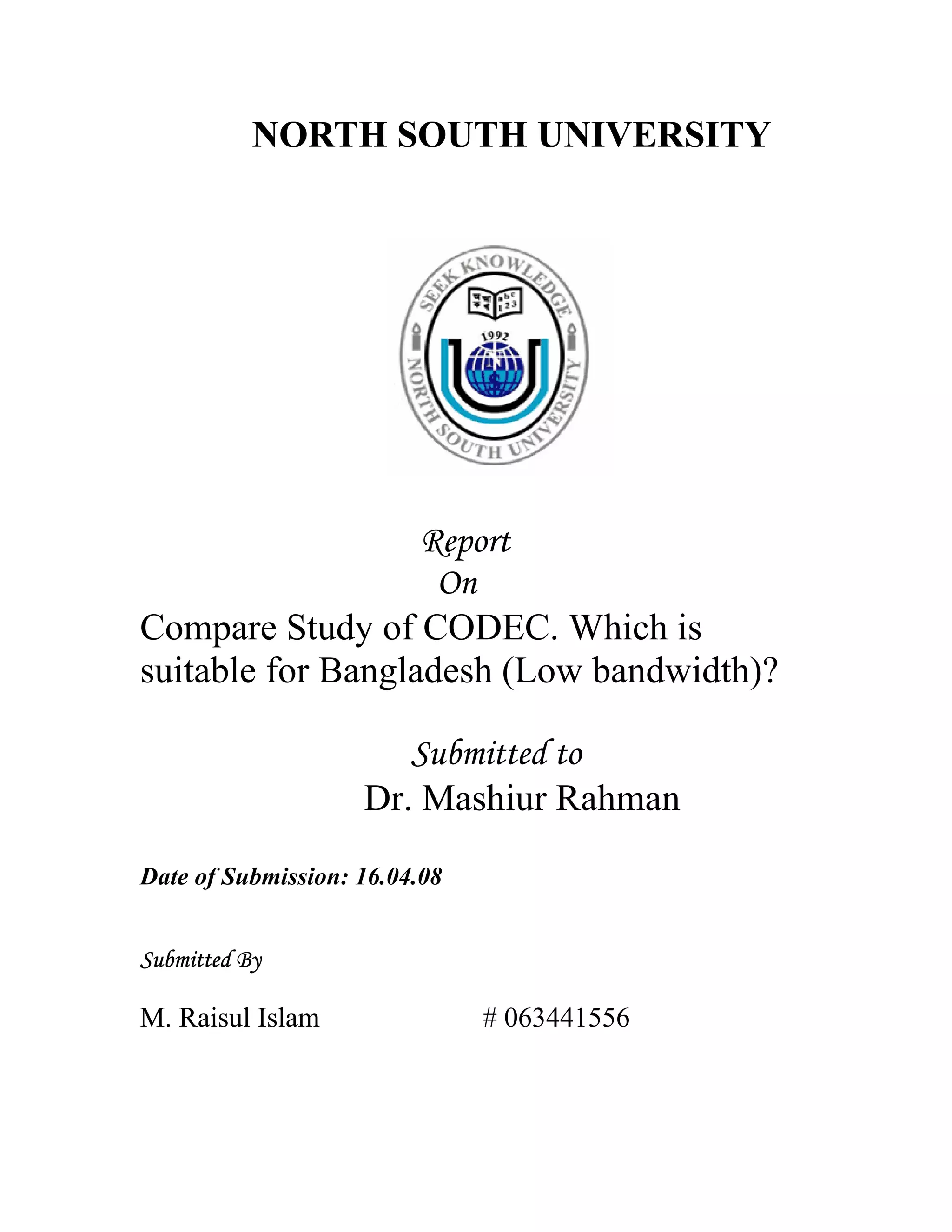 Raisul Islam 063441556 | PDF