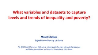 7th OECD World Forum on Well-being, Rome, Michele RAITANO | PDF ...