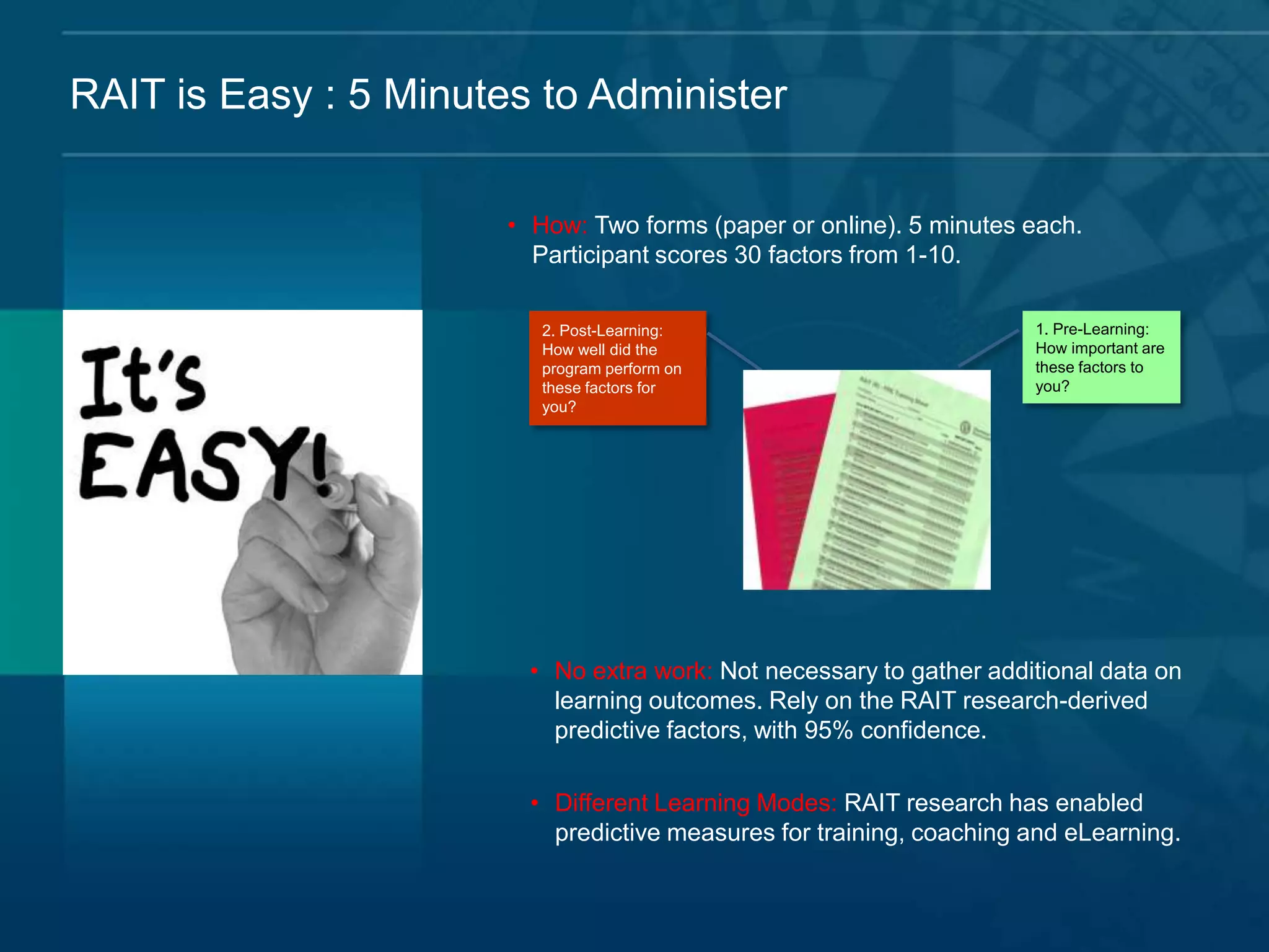 RAIT Learning Evaluation - Overview | PPTX