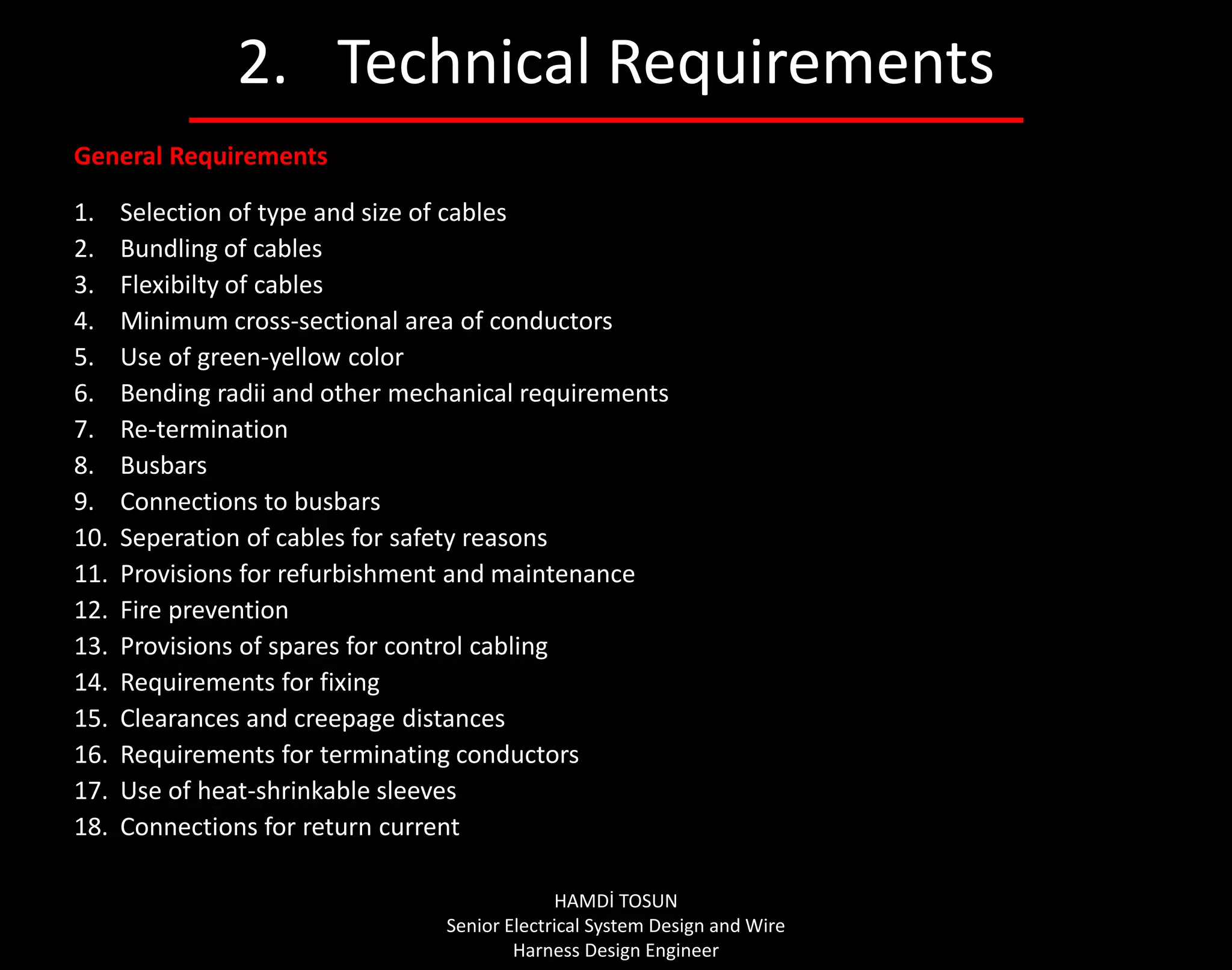 Raiway applications rolling stock rules for installation of wire ...