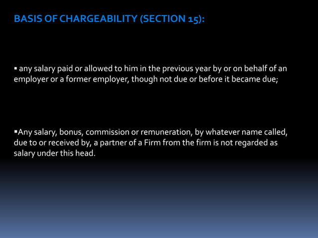 income from salaries | PPT