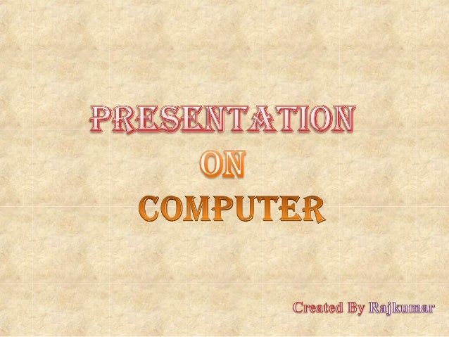 presentation on computer