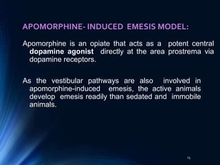 Screening of anti emetics drug | PPTX