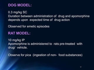 Screening of anti emetics drug | PPTX