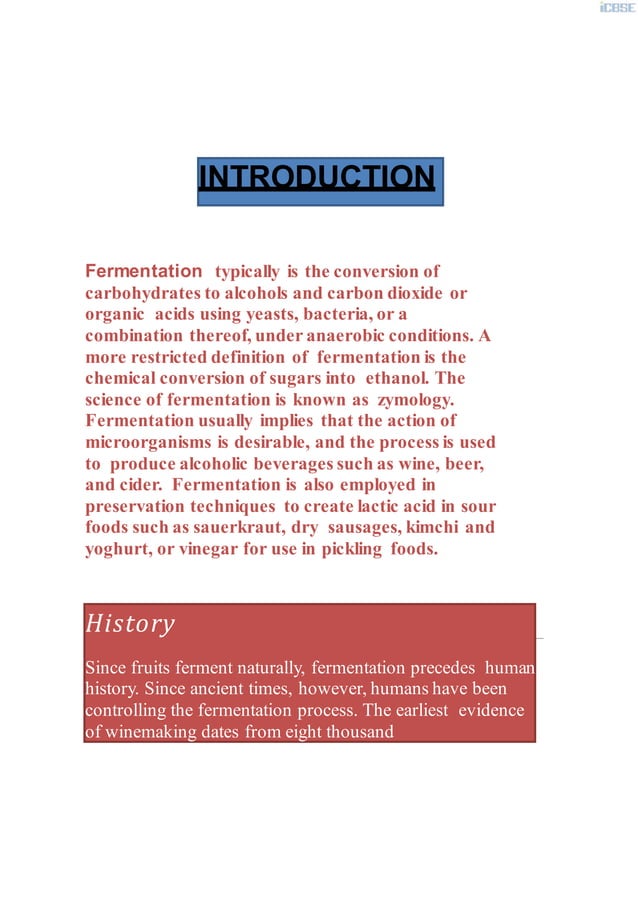 To compare rate of fermention of give sample | PDF | Chemistry | Science