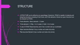 Staad pro internshala ppt for engineering.pptx