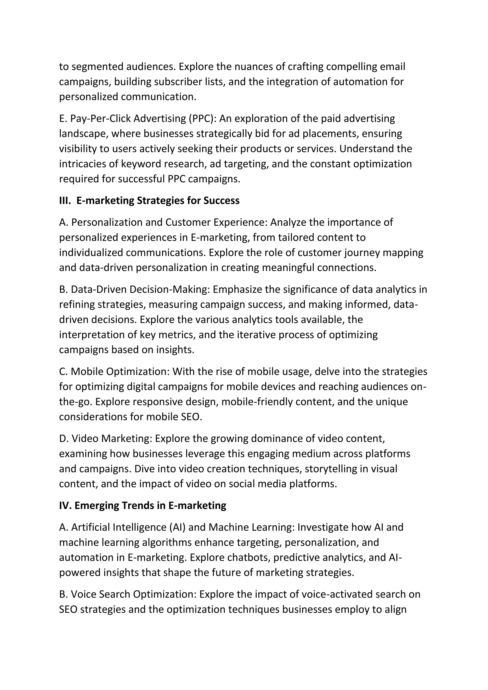 Navigating the Digital Frontier: A Deep Dive into the World of E-marketing | PDF