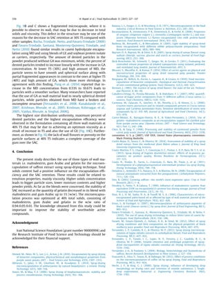 Retention of saffron bioactive components by spray drying encapsulation ...