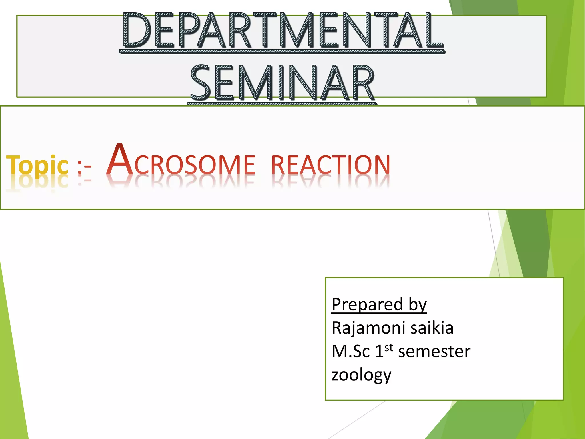 acrosome reaction | PPT