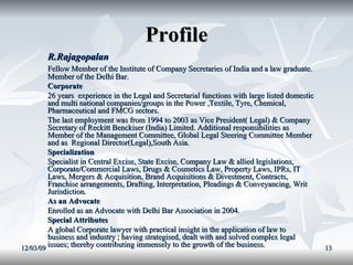 Rajagopalan & Associates 291008 | PPT