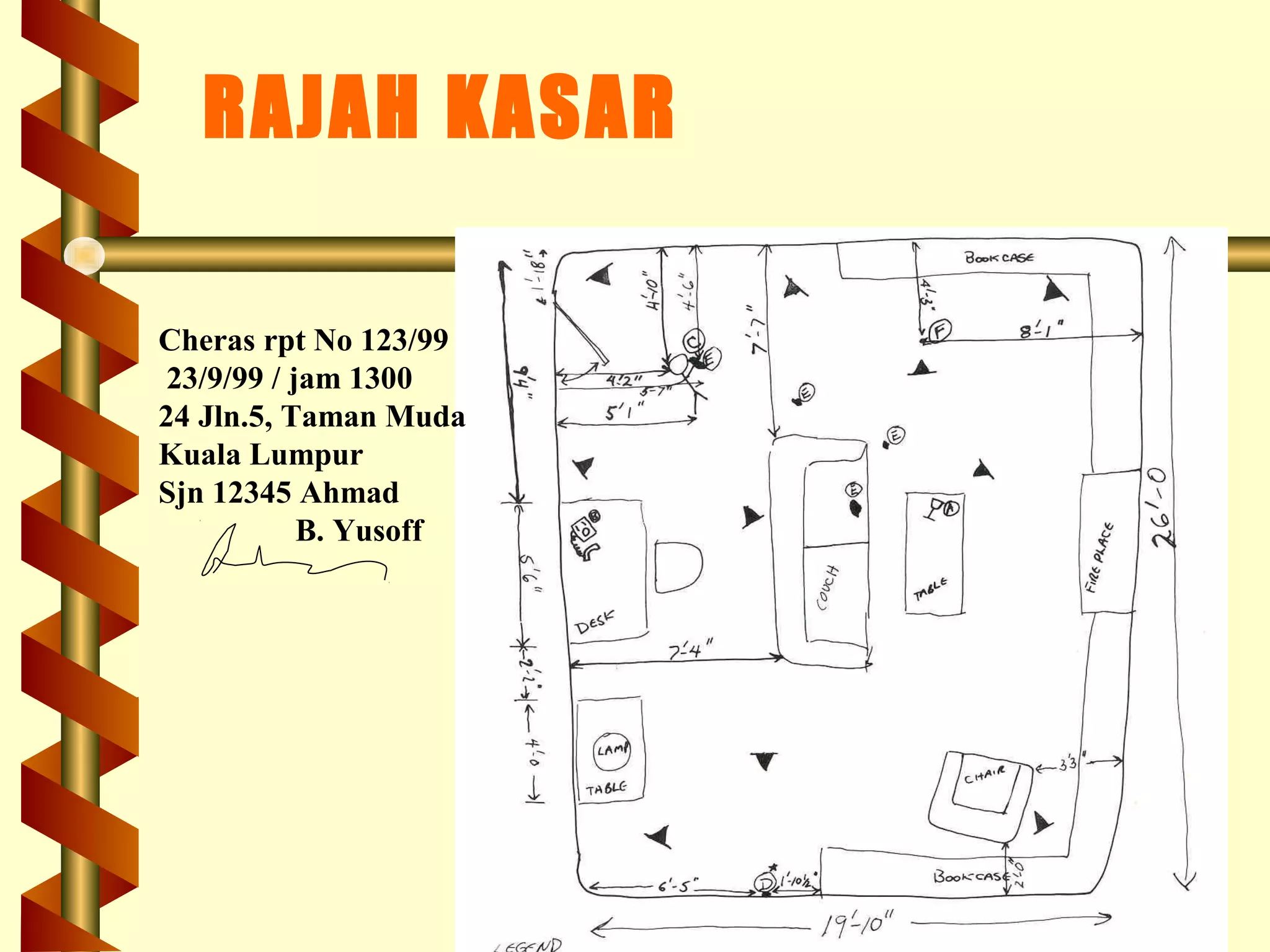 Rajah Kasar Di Tempat Kejadian Jenayah | PPT