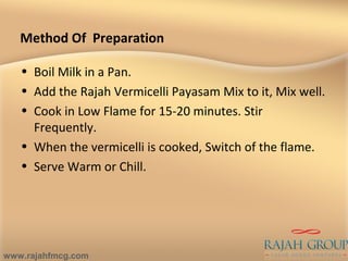 Rajah vermicelli payasam mix | PPT