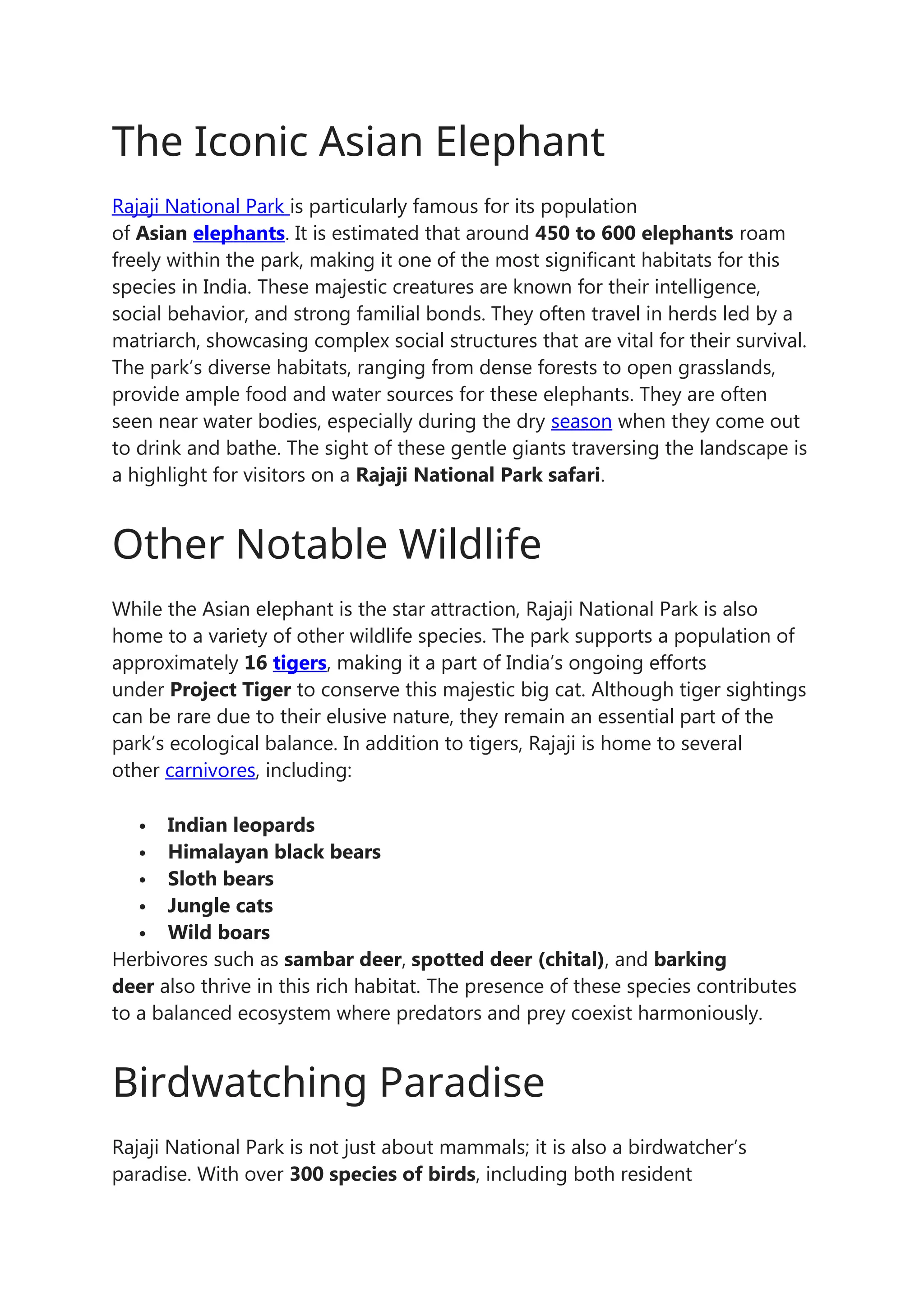 Rajaji National Park is Famous for which Animal.docx