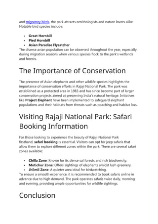 Rajaji National Park is Famous for which Animal.docx