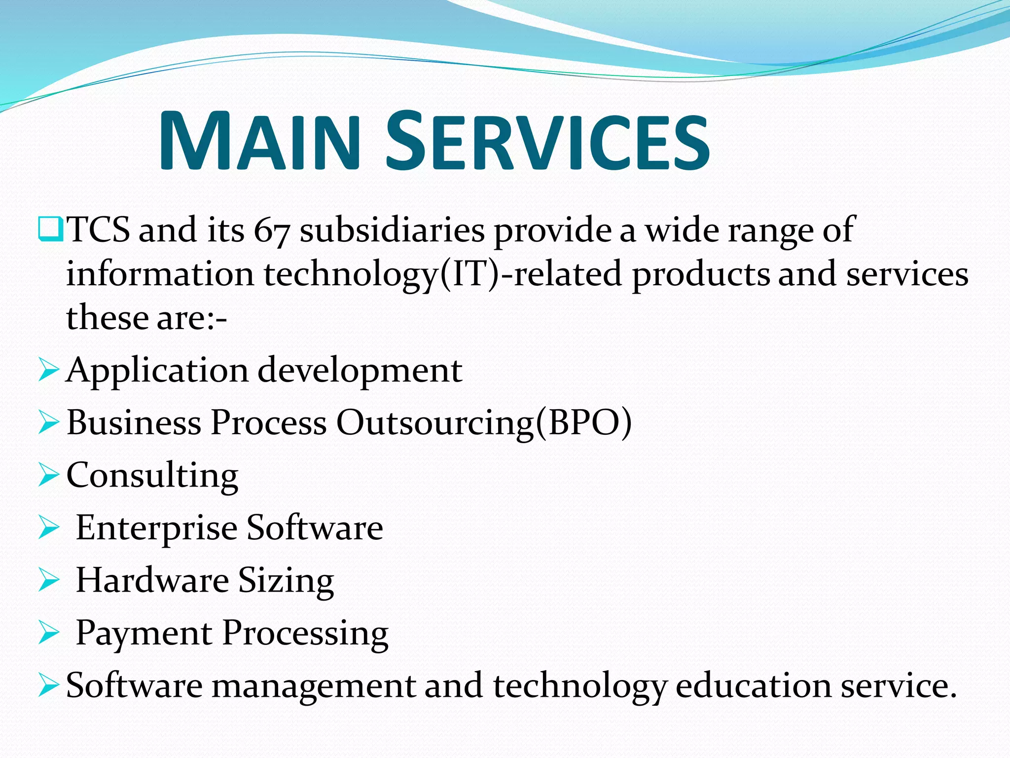 TATA CONSULTANCY SERVICE] | PPT