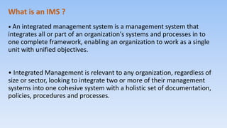 Integrated Management System training,awareness,safety | PPTX