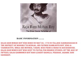Raja ram mohan roy | PPTX
