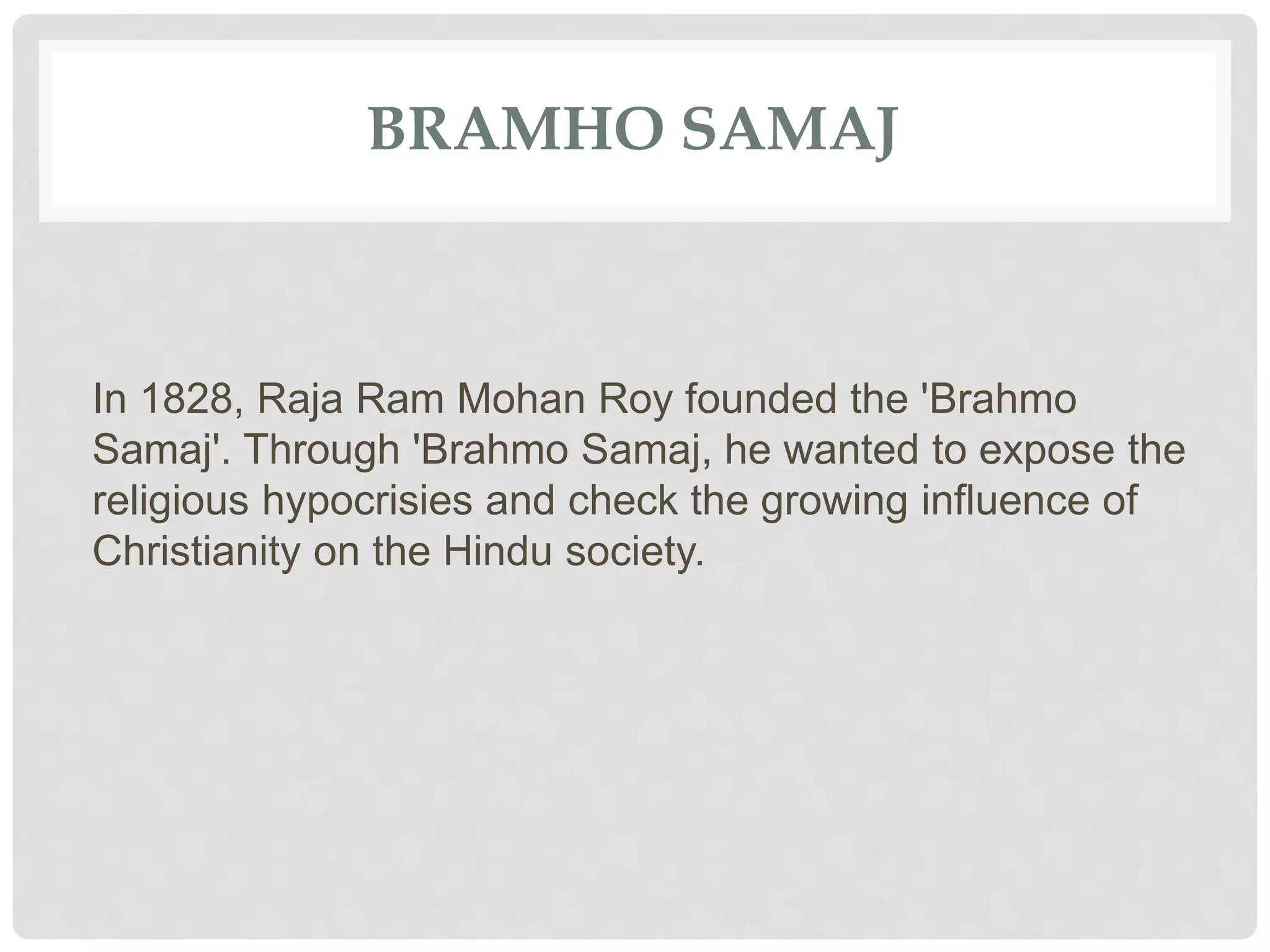 Raja Ram Mohan Roy | PPTX
