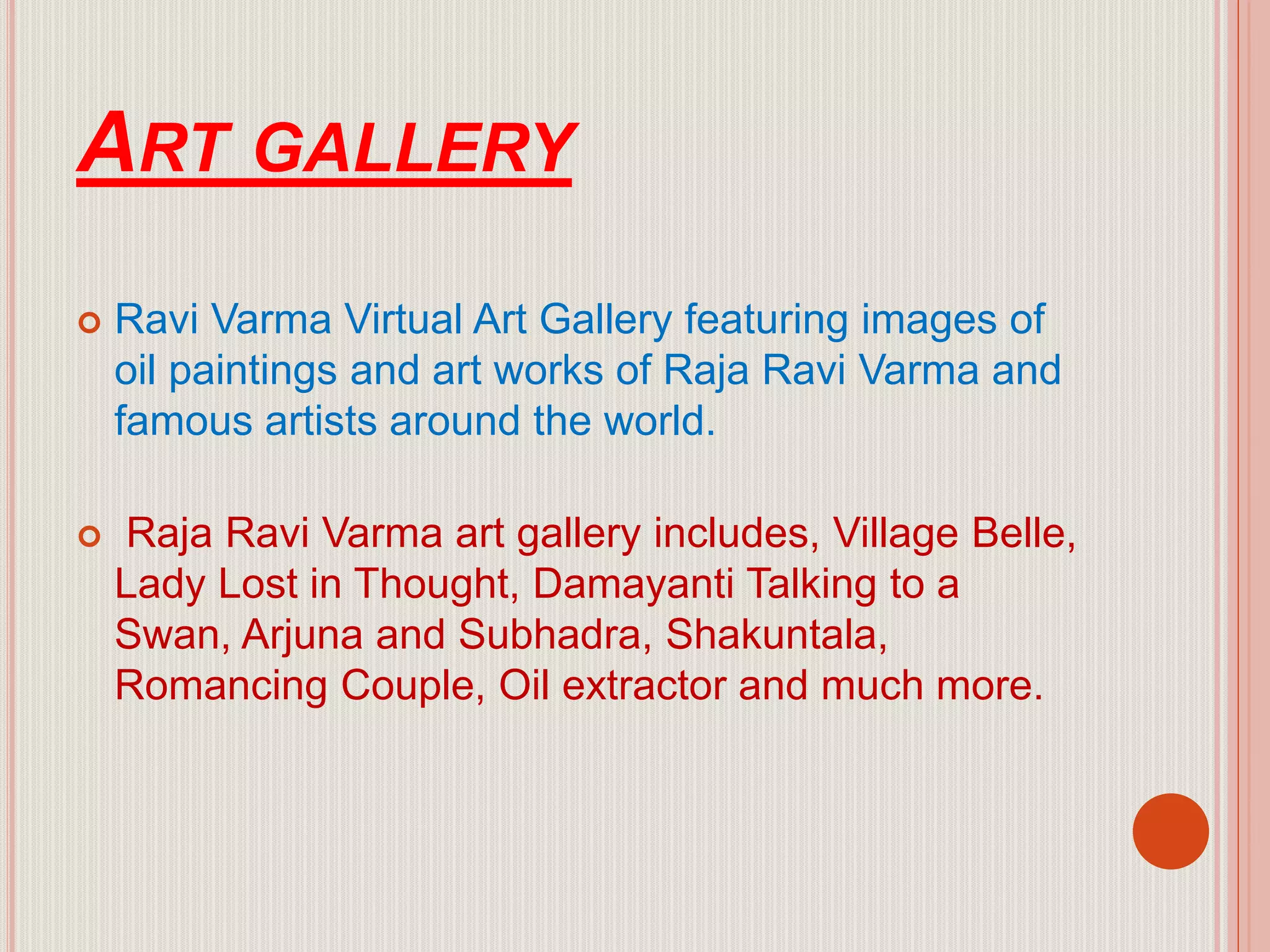 Raja Ravi Varma - a celebrated Indian painter | PPTX