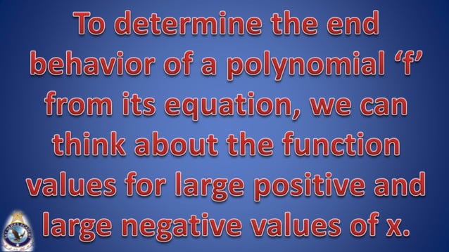 END BEHAVIOUR OF A FUNCTION | PPT