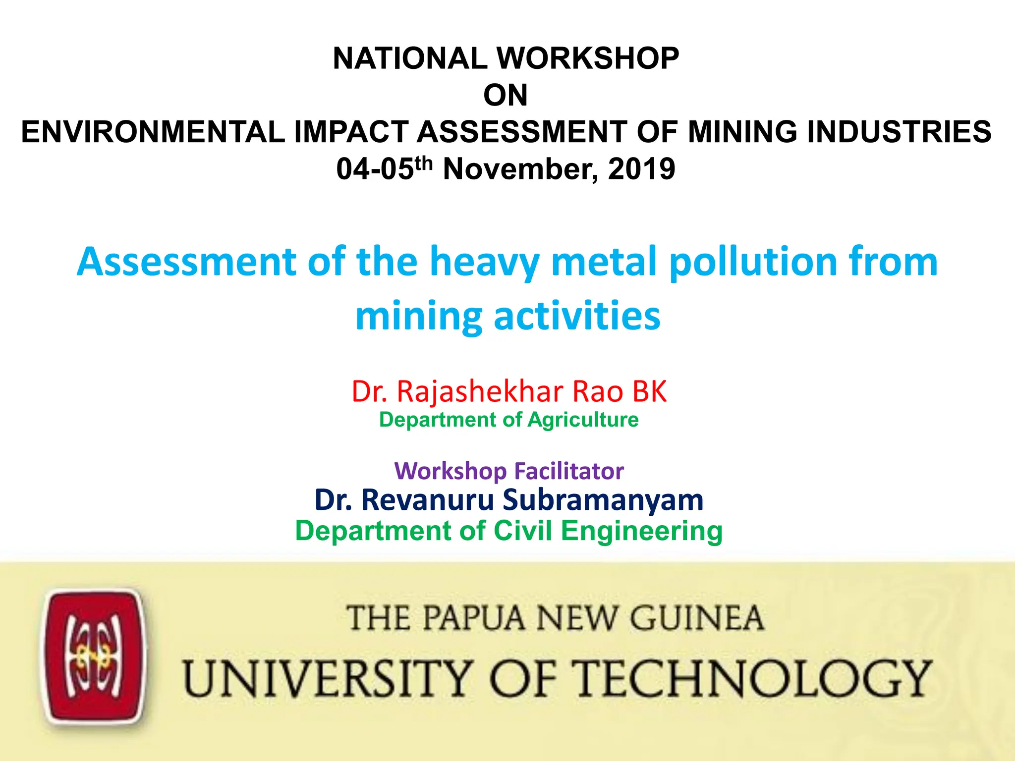 Assessment of the heavy metal pollution from mining activities | PDF
